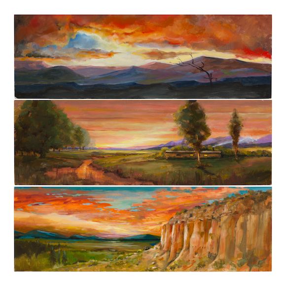 Bonhams : Gene Hackman (1930-2025)Untitled Sunset Landscapes (A Group ...