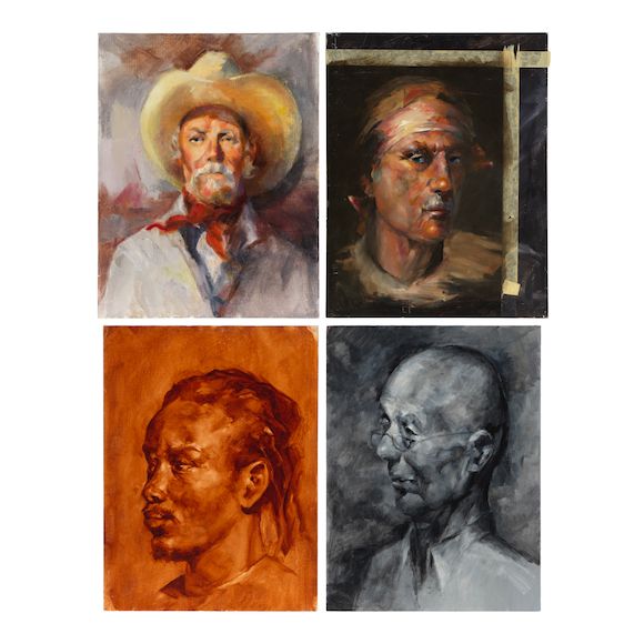 Bonhams : Gene Hackman (1930-2025)Untitled Male Portraits (A Group of Four)