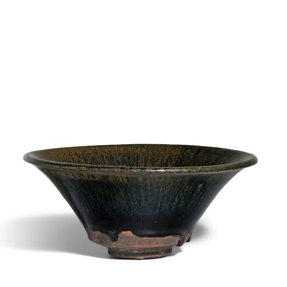 Bonhams : A LARGE CONICAL JIAN 'HARE'S FUR' BOWL Song Dynasty